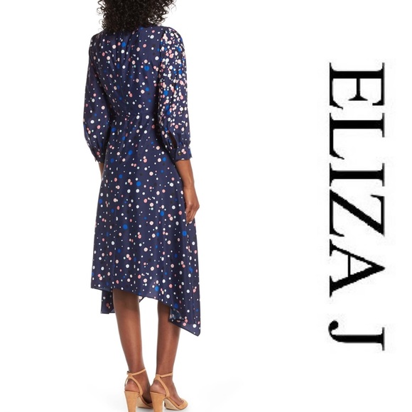 Eliza J | Dresses | Eliza J Faux Wrap Midi Dress | Poshmark